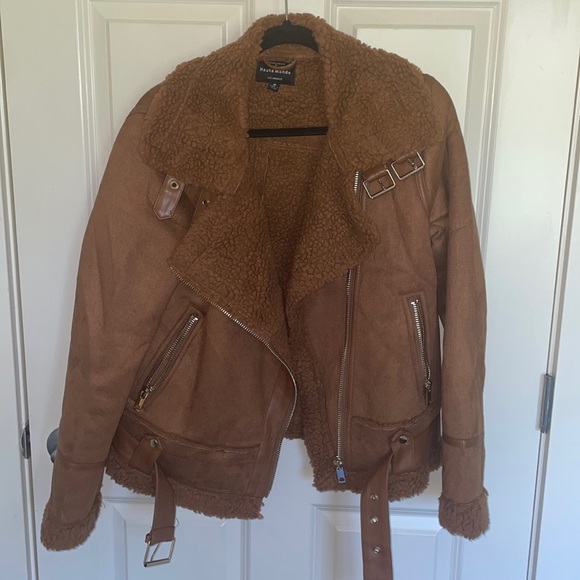 Haute Monde | Jackets & Coats | Medium Jacket Brown With Buckles ...
